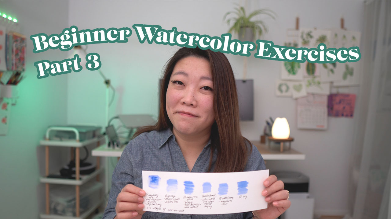 Part 3-Beginner Watercolor Exercises: Wet-on-Wet - Audrey Ra Design