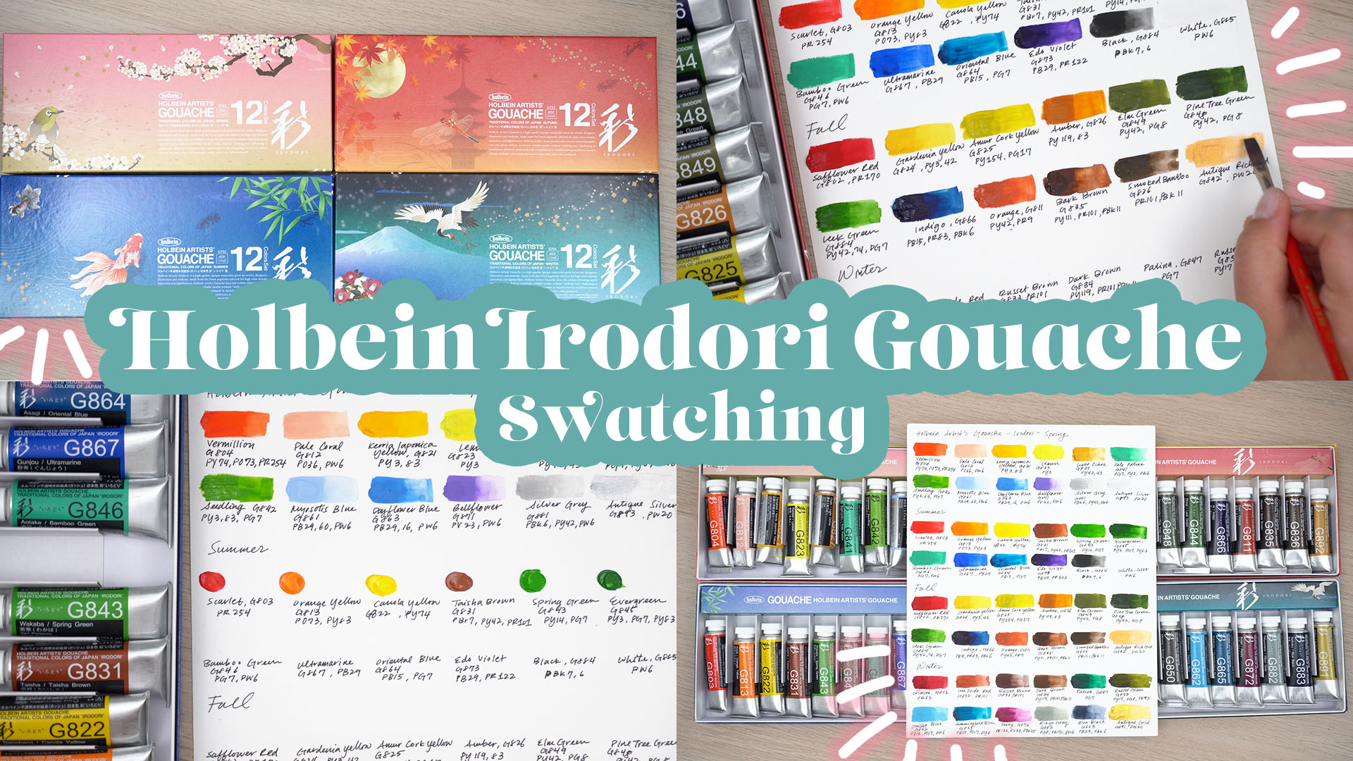 Holbein Irodori Artist Gouache: Swatching and Sharing My Thoughts ...